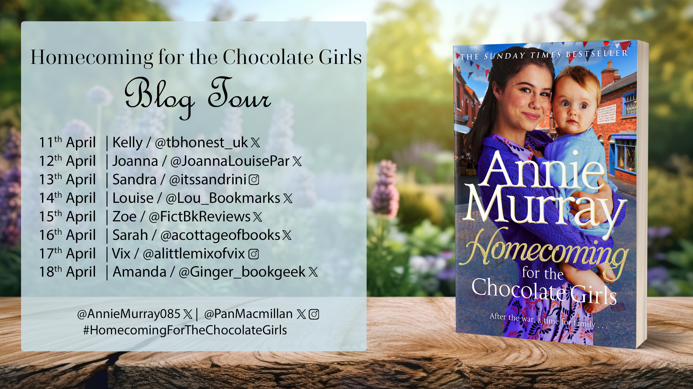 #BlogTour: Homecoming For The Chocolate Girls by Annie Murray ...